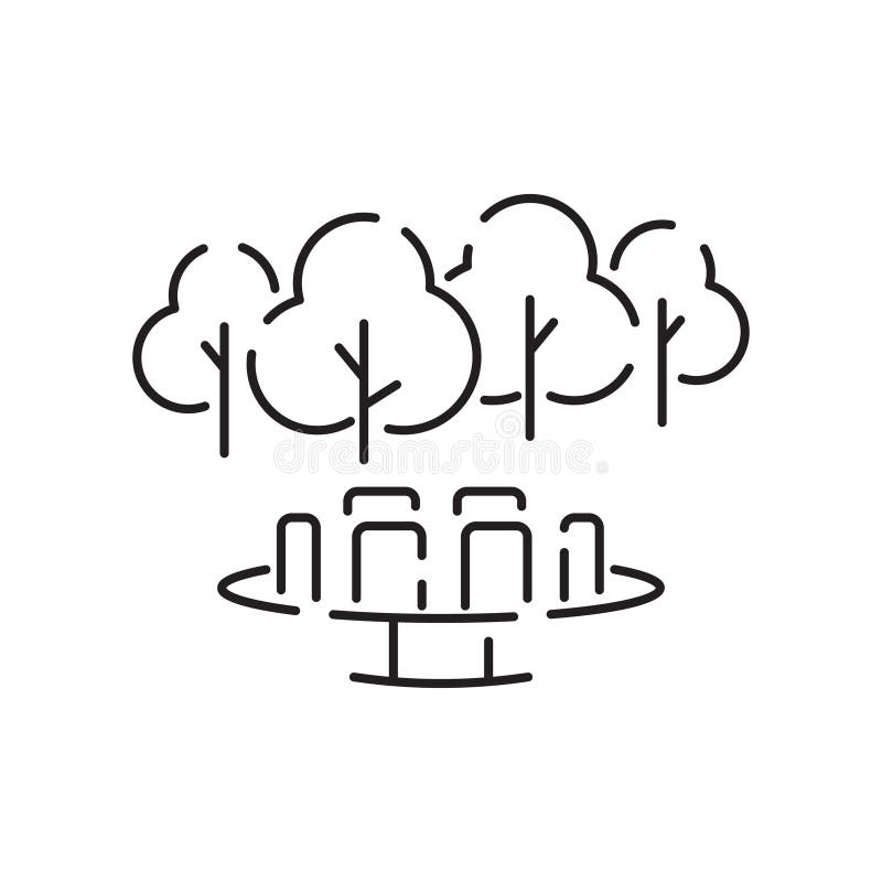 Park Kid Playground Line Icon. Outline Park Kid Playground Vector Icon ...