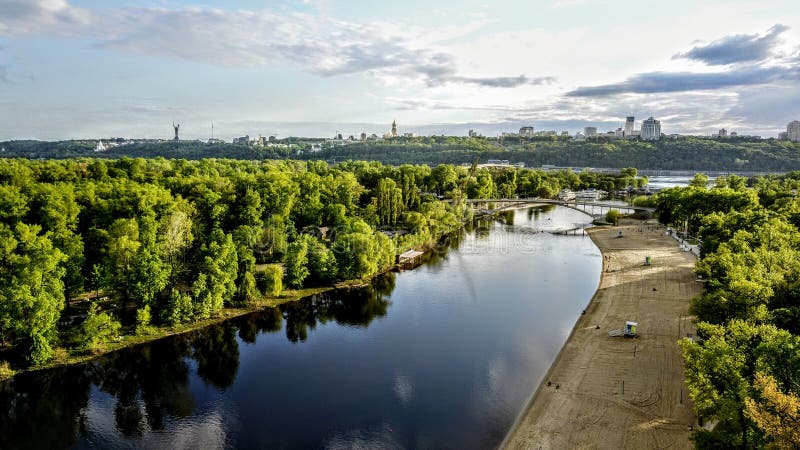 A park in Kyiv, Ukraine stock image. Image of cloud - 256568817