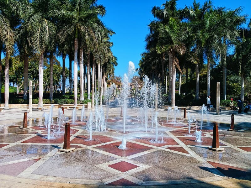 Al Azhar Park in Cairo in Egypt Stock Image - Image of tourism, estate ...