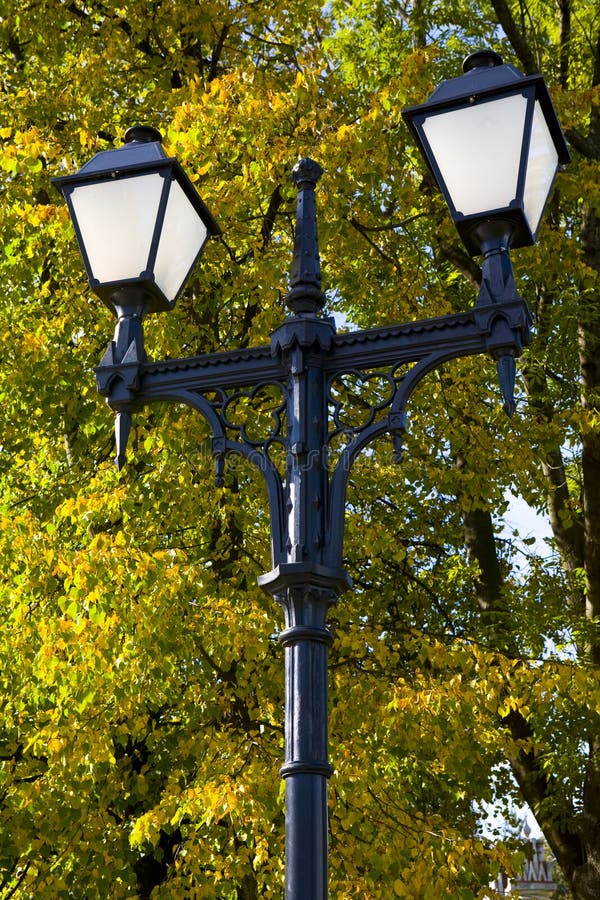 Park light stock image. Image of lamp, outdoor, autumn - 6584611