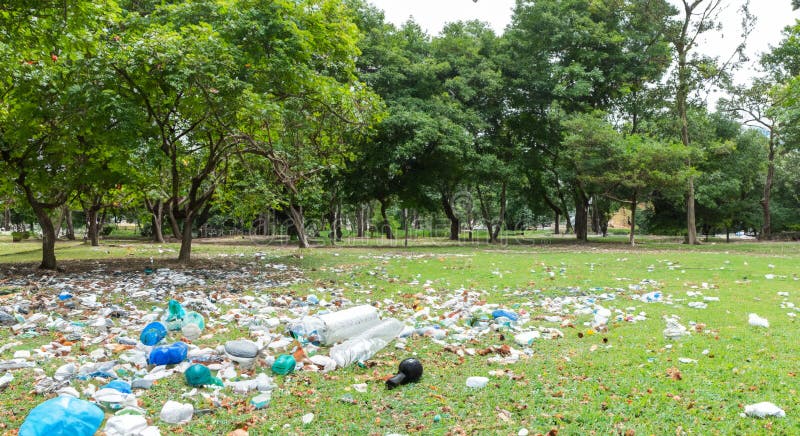 The Park is Littered with Plastic Waste, an Environmental Problem ...