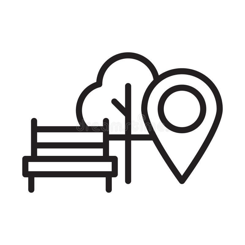 Park Location, Park, Location, Tree Fully Editable Vector Icon Stock ...