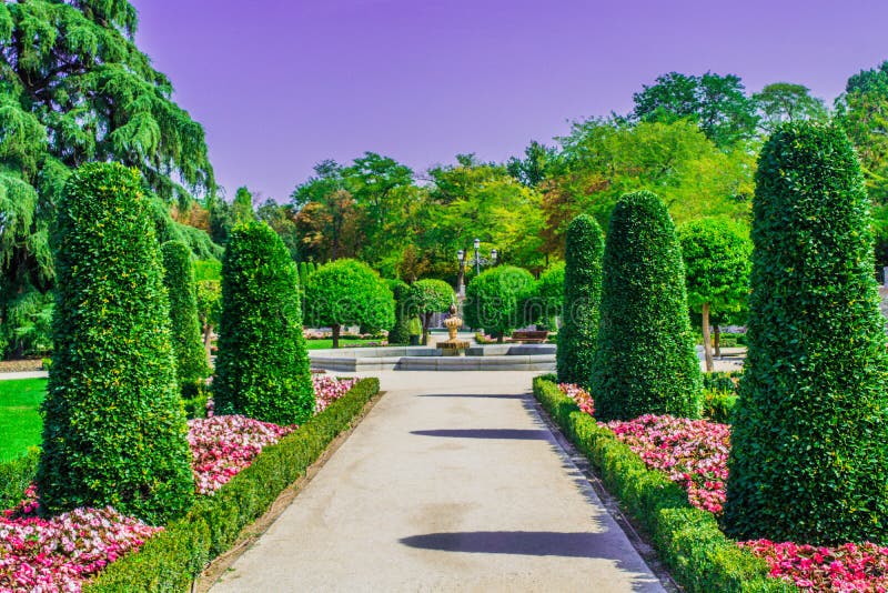 Park in Madrid stock photo. Image of madid, flowers - 148004728