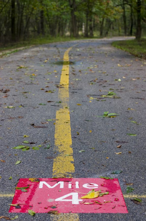 Park Mile Marker stock image. Image of lane, number, exercise - 2179359