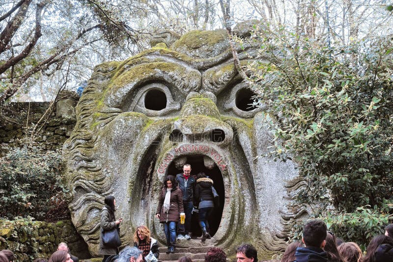 The Park Of The Monsters Of Bomarzois A Renaissance Garden Of 1500 With Many Monstrous Statues