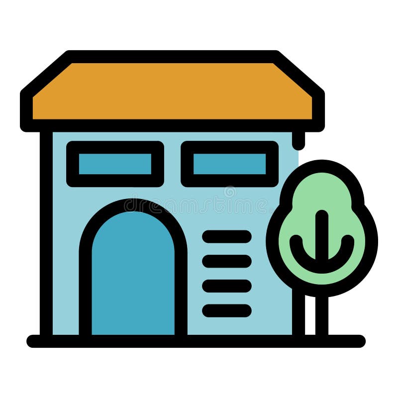 Park New House Icon Color Outline Vector Stock Vector - Illustration of ...