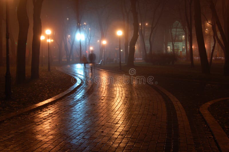 Park at night stock photo. Image of night, construct, shine - 2575604