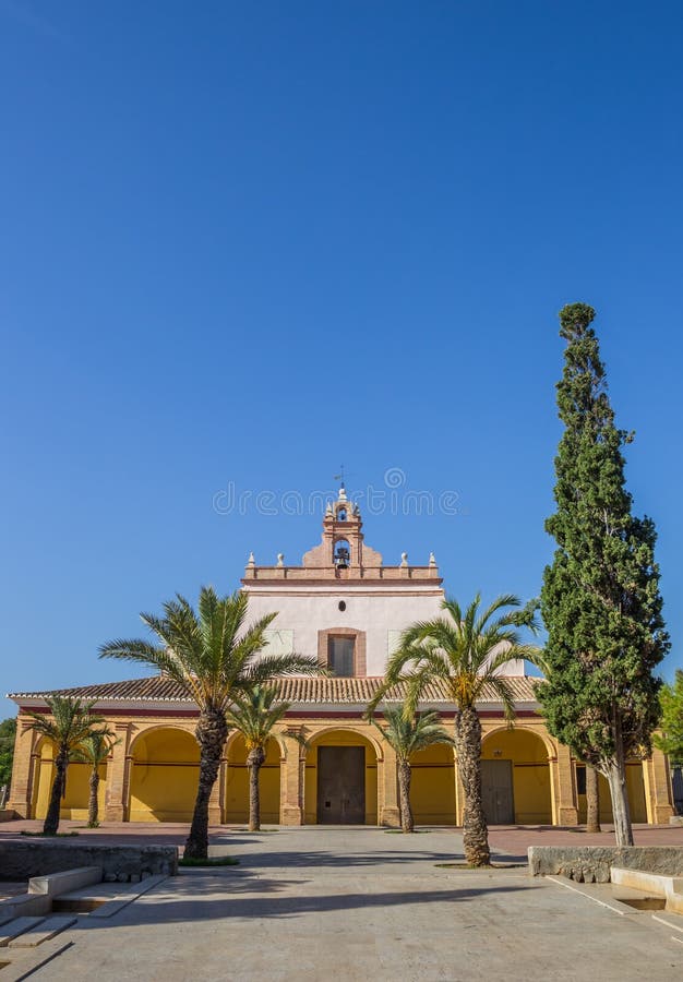 Park and Old Church in the Center of Moncada Stock Image - Image of ...