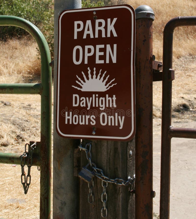 Park Open sign stock photo. Image of hours, gate, open - 42204060