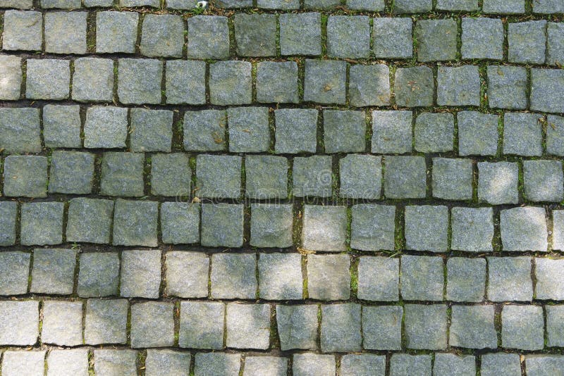 Park Path Made of Cubic Natural Stone. Textured Surface Stock Image ...