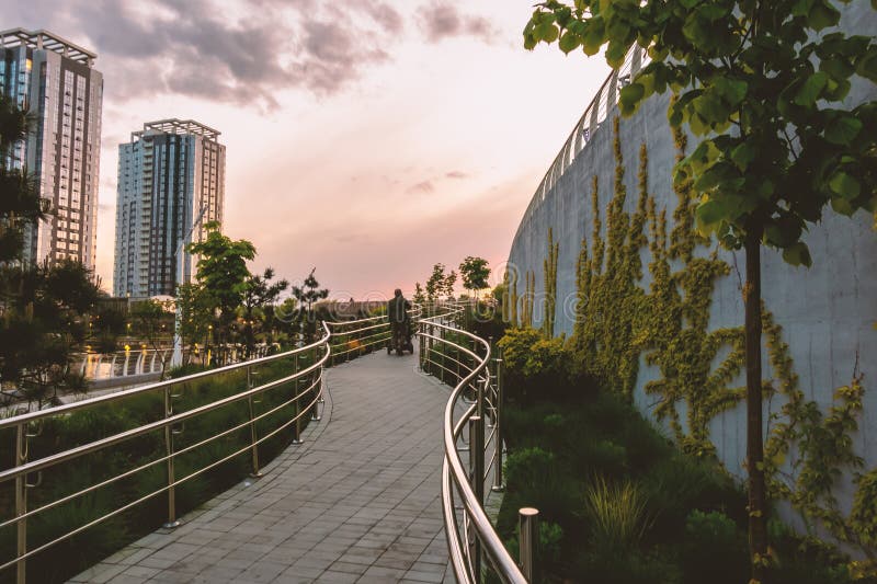 Park Path for People with Wheelchairs and Disabilities Stock Image ...