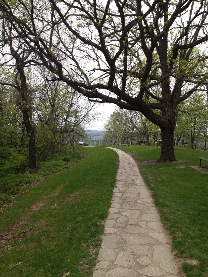 Park path stock photo. Image of recreation, edge, cliff - 42962134