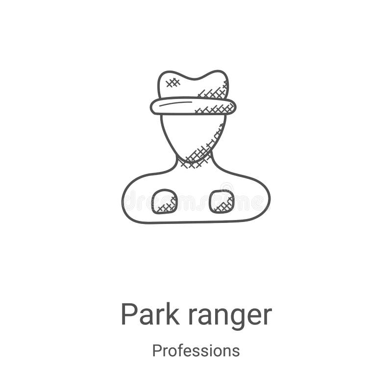 Park Ranger Icon Vector from Professions Collection. Thin Line Park ...