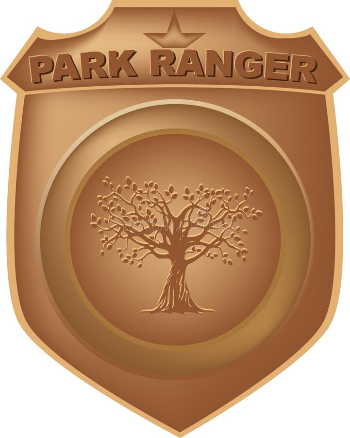 Park ranger sign stock vector. Illustration of tree - 225971378