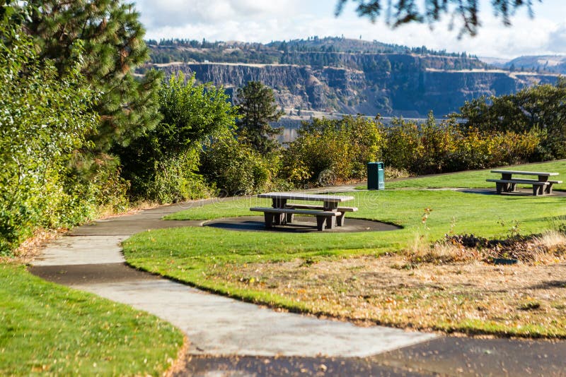 Park rest area stock photo. Image of area, sidewalk, picnic - 80113172