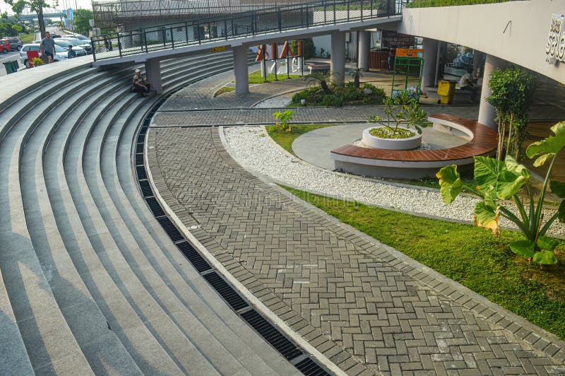 Park at a Rest Area on the Trans Java Toll Road "Teras Melati 695 ...