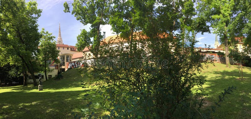 Park Ribnjak panorama stock image. Image of panorama - 73841799