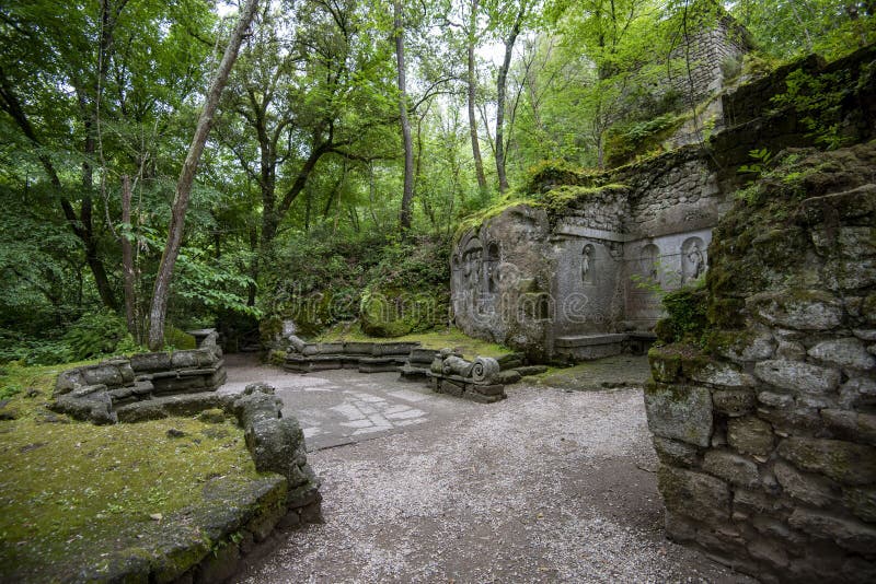 Park of Sacro Bosco stock photo. Image of ancient, green - 282736018