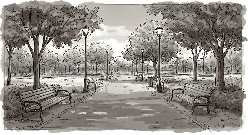 Artistic Park Sketch Stock Illustrations – 5,197 Artistic Park Sketch ...