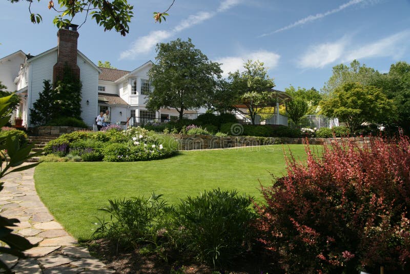 Park Setting stock photo. Image of springtime, bushes - 2550832