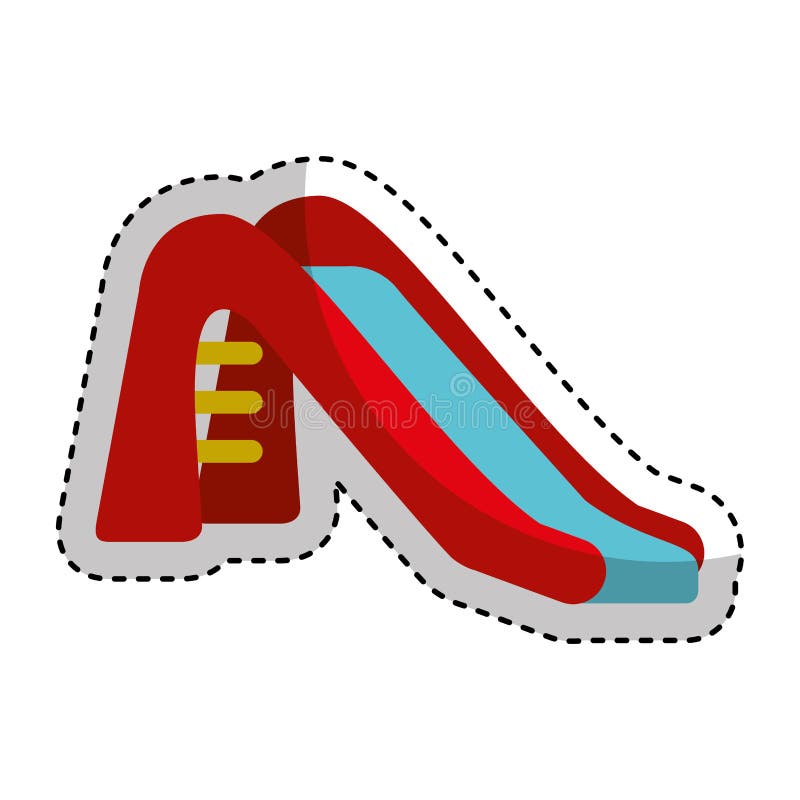 Park slide fun icon stock illustration. Illustration of lifestyle ...