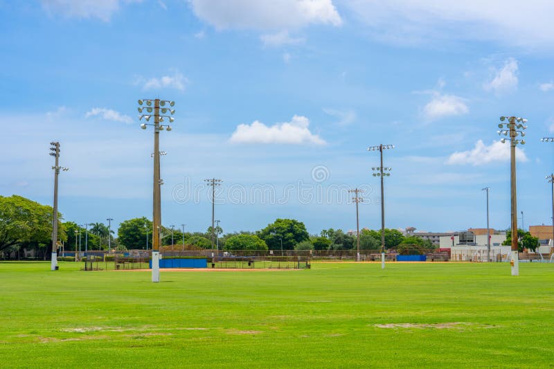 Park and Sports Fields Miami Lakes Florida Stock Illustration ...