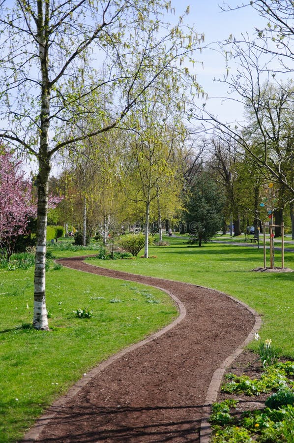 Park in Spring stock image. Image of relaxing, cloud - 17054263