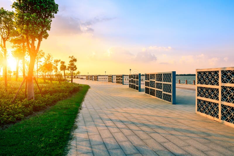 Park Square Roads and Natural Scenery in Spring Stock Image - Image of ...