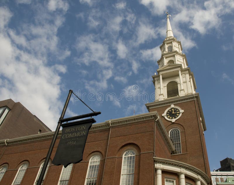 Park Street Church in Boston Stock Photo - Image of brick, boston: 12233772