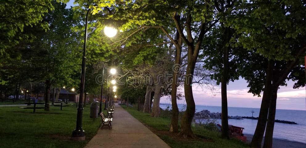 Park Stroll stock photo. Image of water, park, trees - 128401390