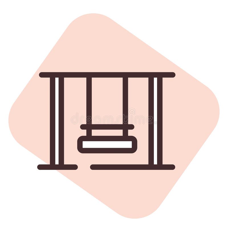 Park Swing Icon Sit Sitting Swinging Play Playground Arrow Vector Black ...