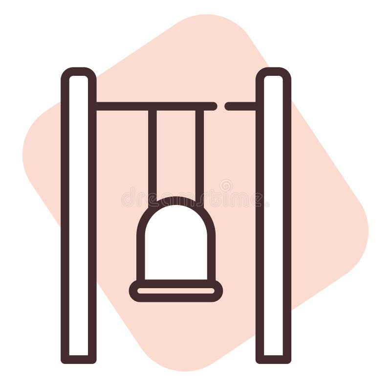 Park Swing Icon Sit Sitting Swinging Play Playground Arrow Vector Black ...