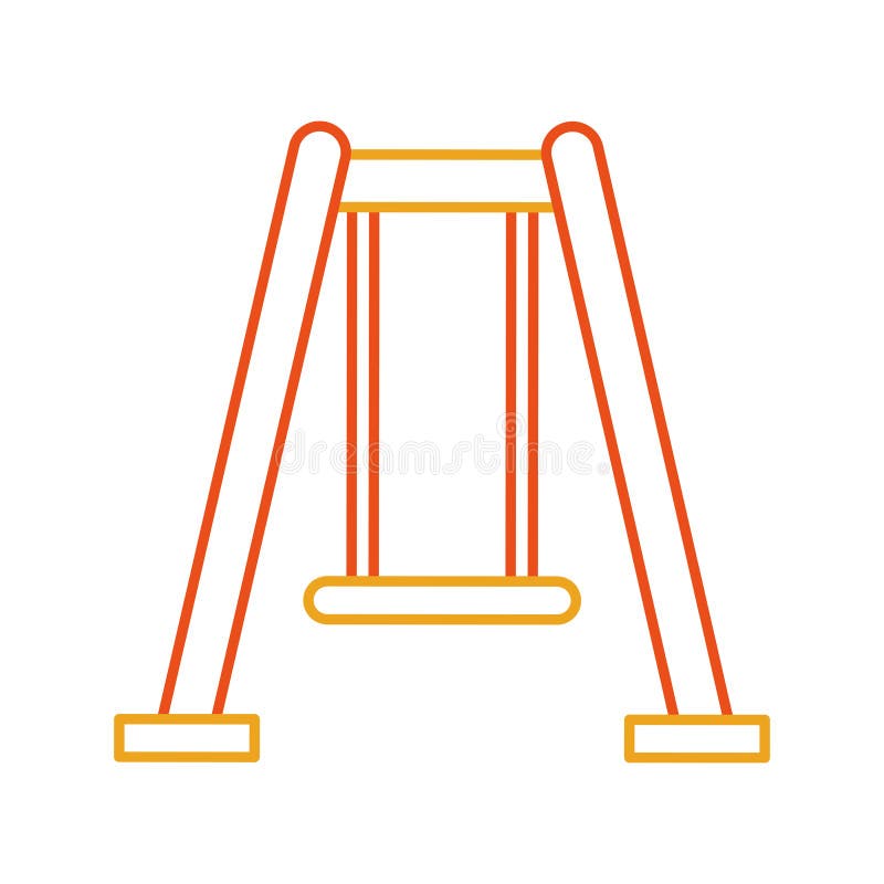 Park swing isolated icon stock vector. Illustration of childhood - 95706493