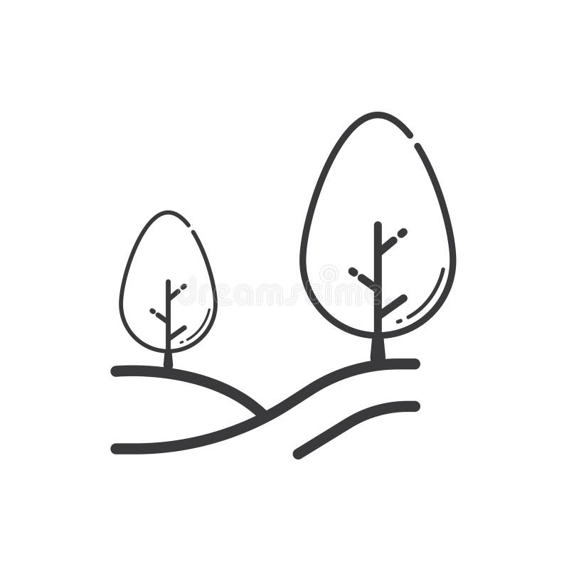 Park tree icon stock vector. Illustration of icon, green - 341972587