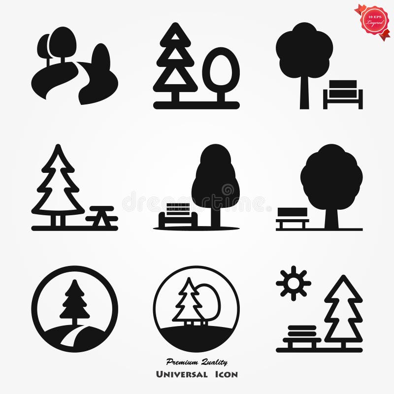 Park Vector Icon Isolated on Background. Ecology Symbol Stock ...