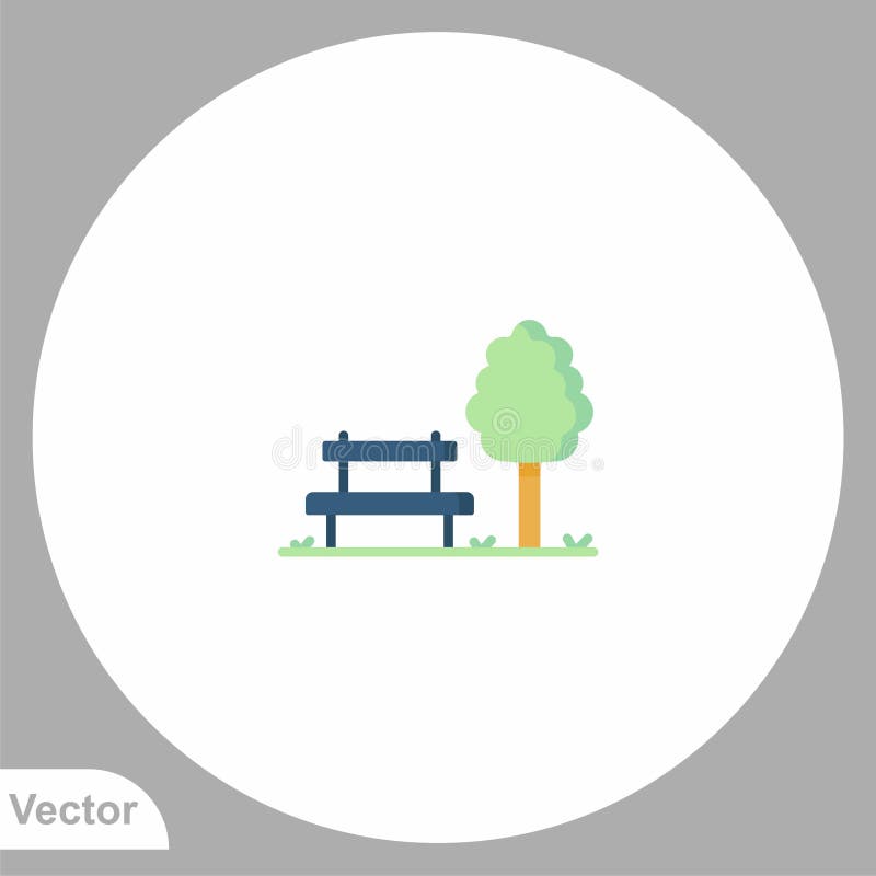 Park Vector Icon Sign Symbol Stock Vector - Illustration of nature ...