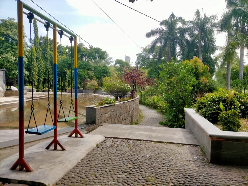 Park view in the garden stock photo. Image of neighbourhood - 224528834