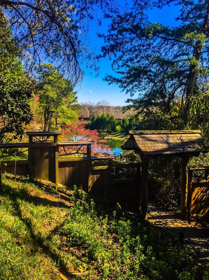 Park View of Pond from High Above Stock Image - Image of high, water ...
