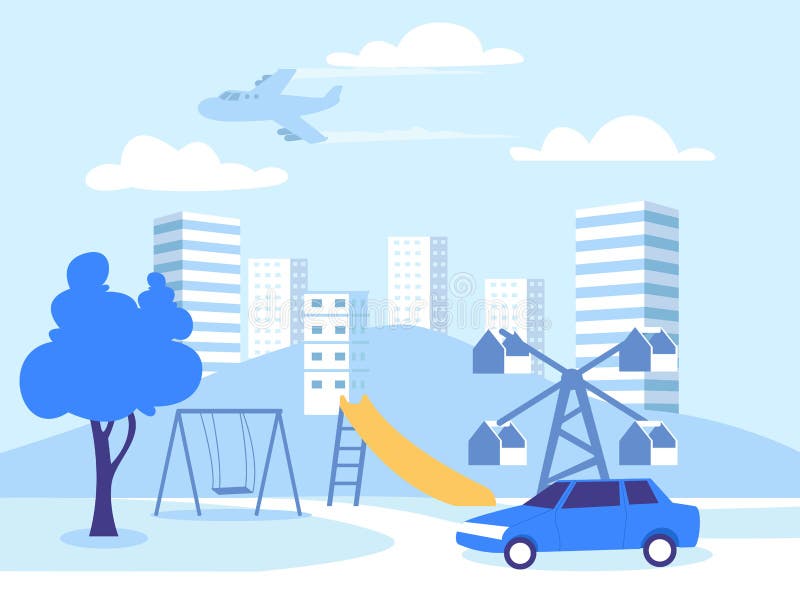 Park View Vector Illustration Concept Stock Illustration - Illustration ...