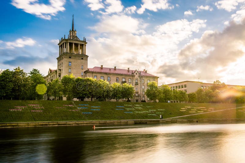 Park in the Vilnius stock image. Image of nature, city - 55256521