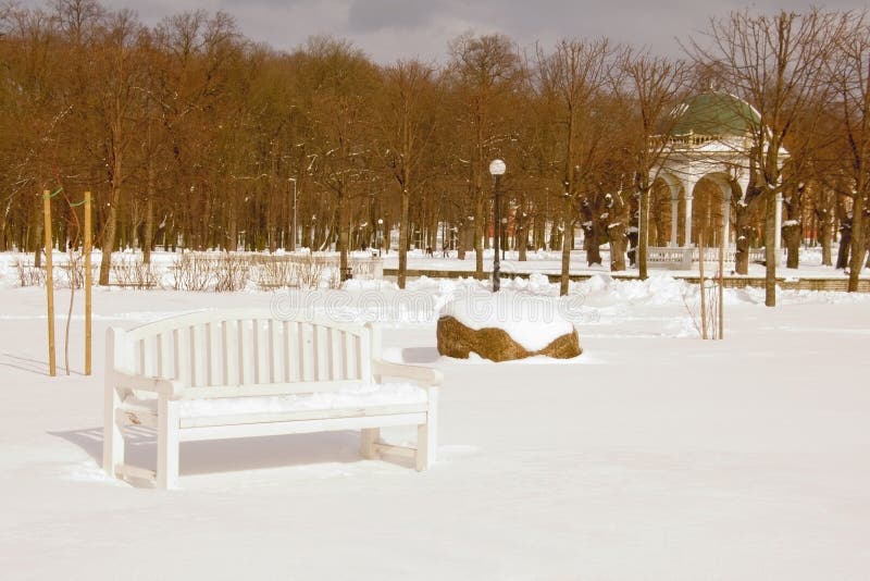 Park in winter stock photo. Image of tree, retro, seasonal - 5023794