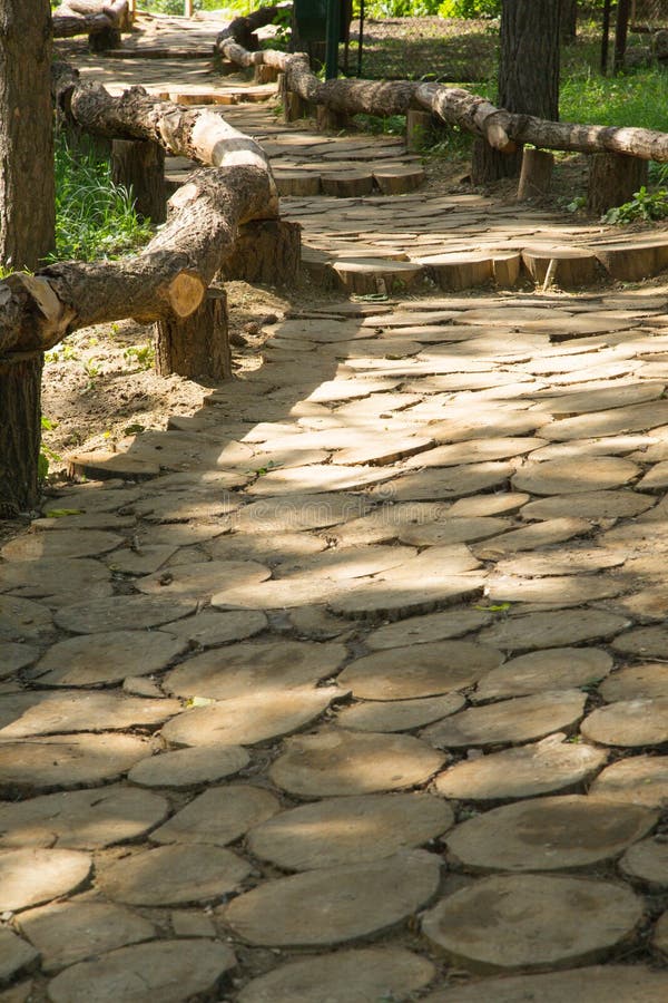 Park wooden path stock photo. Image of handmade, original - 43864470