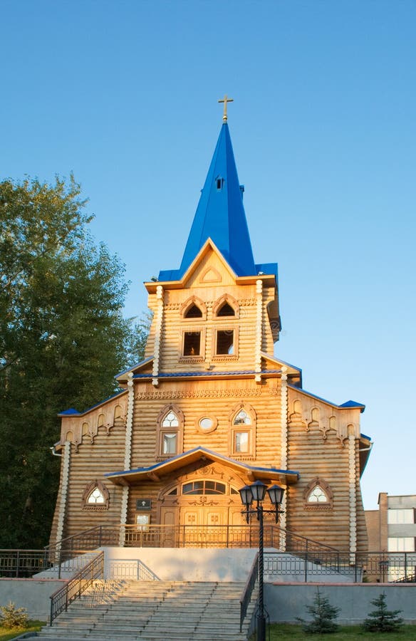 In Park Wooden Protestant the Religious House Stock Image - Image of ...