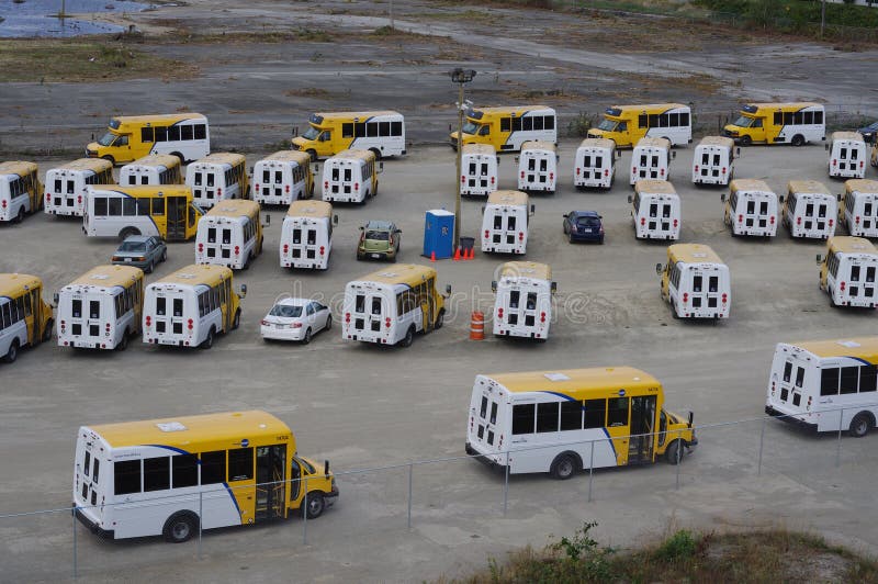 Parked buses editorial stock photo. Image of square, commuter - 59727508