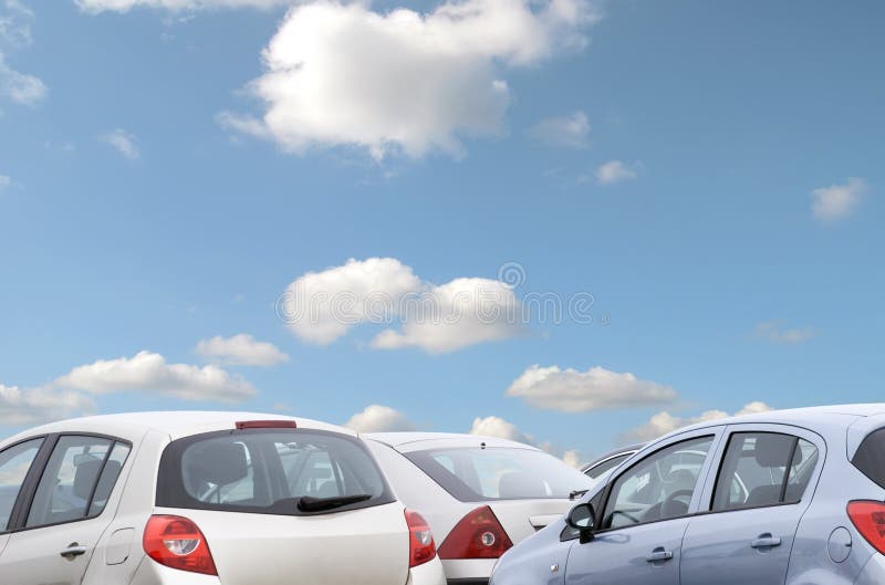 Parked Cars stock image. Image of auto, city, lined, lines - 16886305