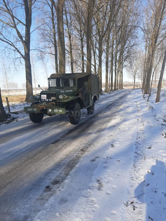 Parked Dodge Wc52 on a Rural Landscape during Sunrise Editorial ...