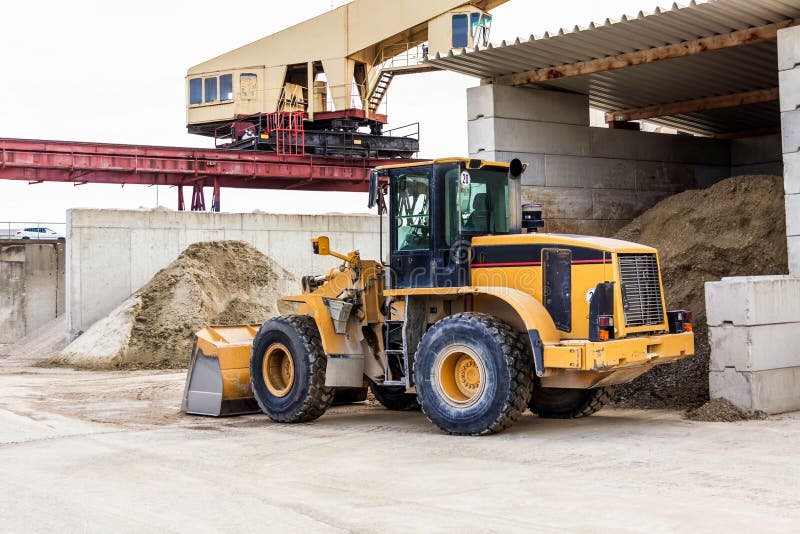Parked Pay Loader Near Pile of Dirt Stock Photo - Image of earth ...