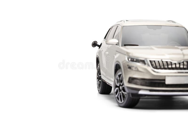 Parked Vehicle with Open Fuel Cap Stock Image - Image of refuel, white ...