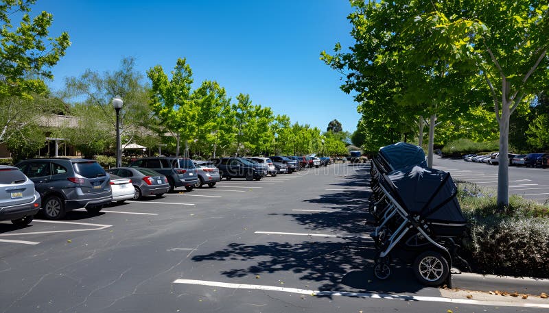 Parking Area Arranged for Strollers, Showing Comfort and Accessibility ...
