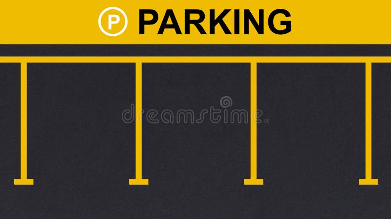 Parking Area with Empty Spaces for Cars. Asphalt Surface with Parking ...